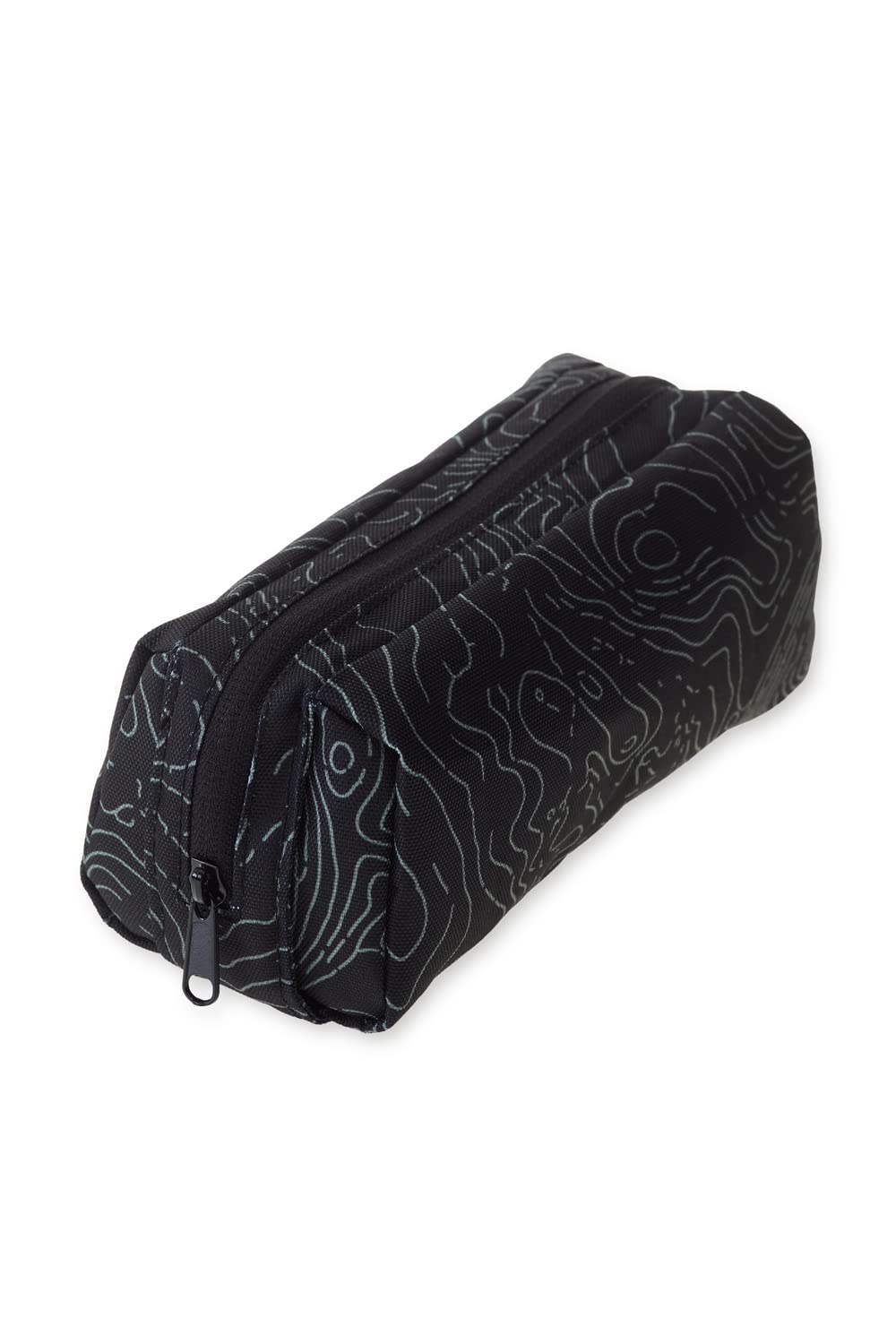 KAVU Pixie Pouch Accessory Travel Toiletry and Makeup Bag, Black Topo