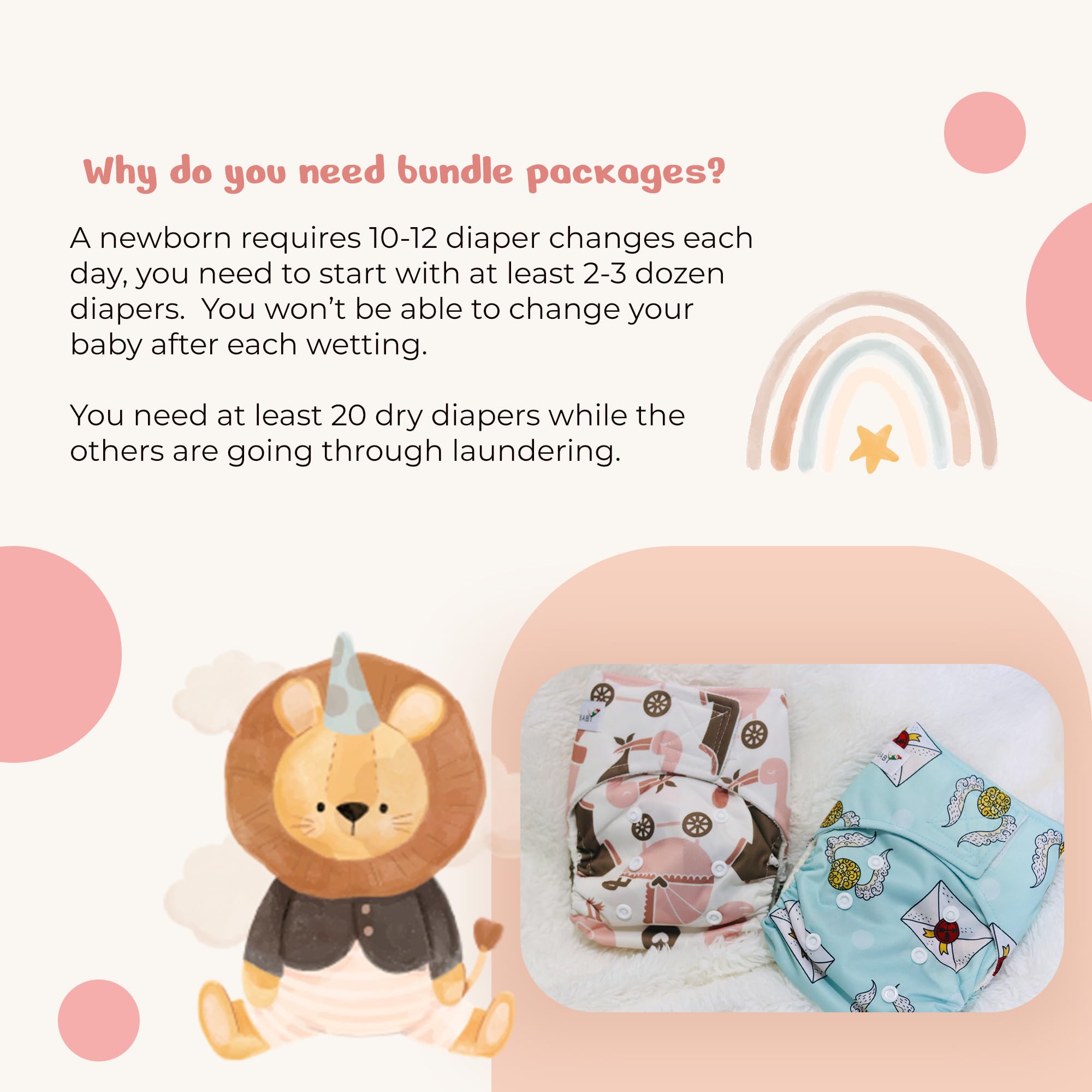 KaWaii Baby 18 One Size Cloth Diaper Shells, Adjustable Washable Reusable Waterproof Pocket Diaper Shells use with One Size Cloth Diapers 8-36 lbs
