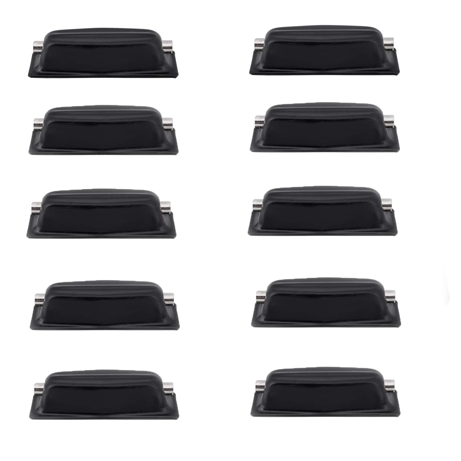 Both Side Drum Claw Hook 10pcs Iron Rectangular Shape Drum Claw Hook for Bass Drums & Snare Drum,Black