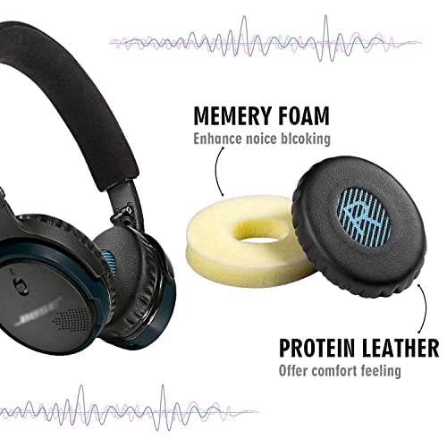 Replacement Earpads for Bose OE2 OE2i Sound Link On-Ear Headphones, Ear Pads Cushion Headset Ear Cover, Black