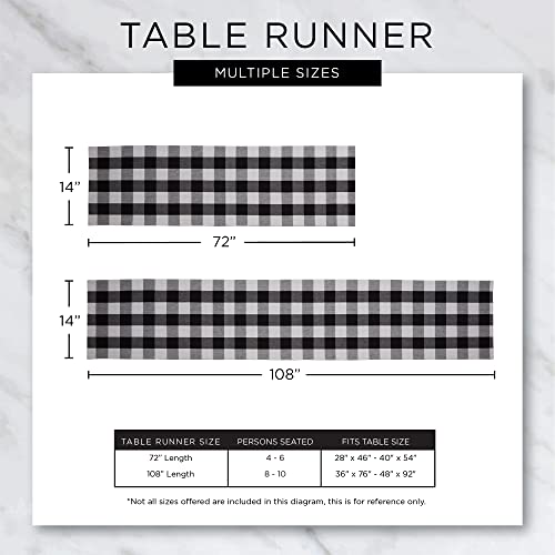 DII Farmhouse Braided Stripe Table Runner Collection, 15x72 (15x77, Fringe Included), Navy Blue