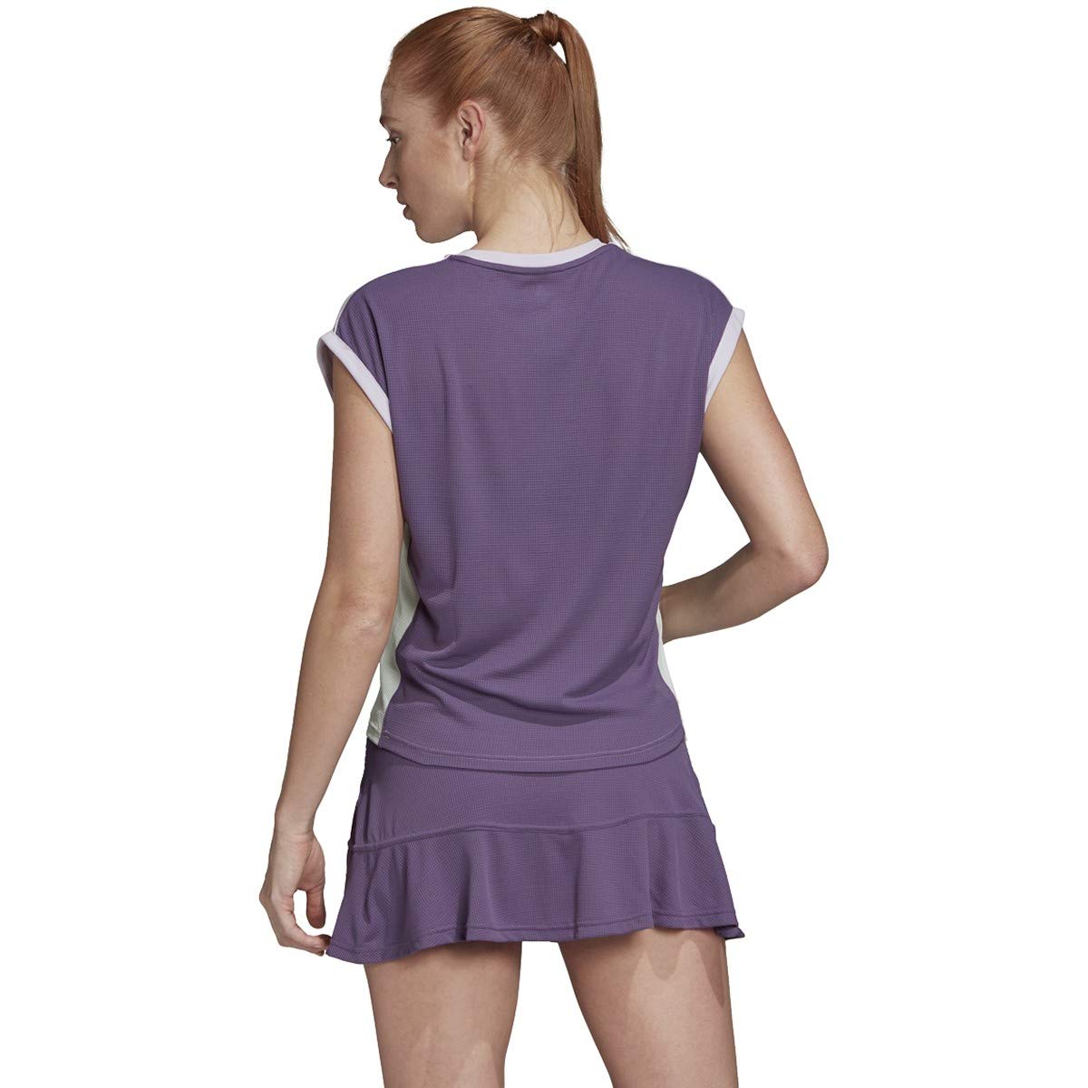 adidas Women's Tennis Tee HEAT.RDY Purple Tint/Tech Purple X-Large