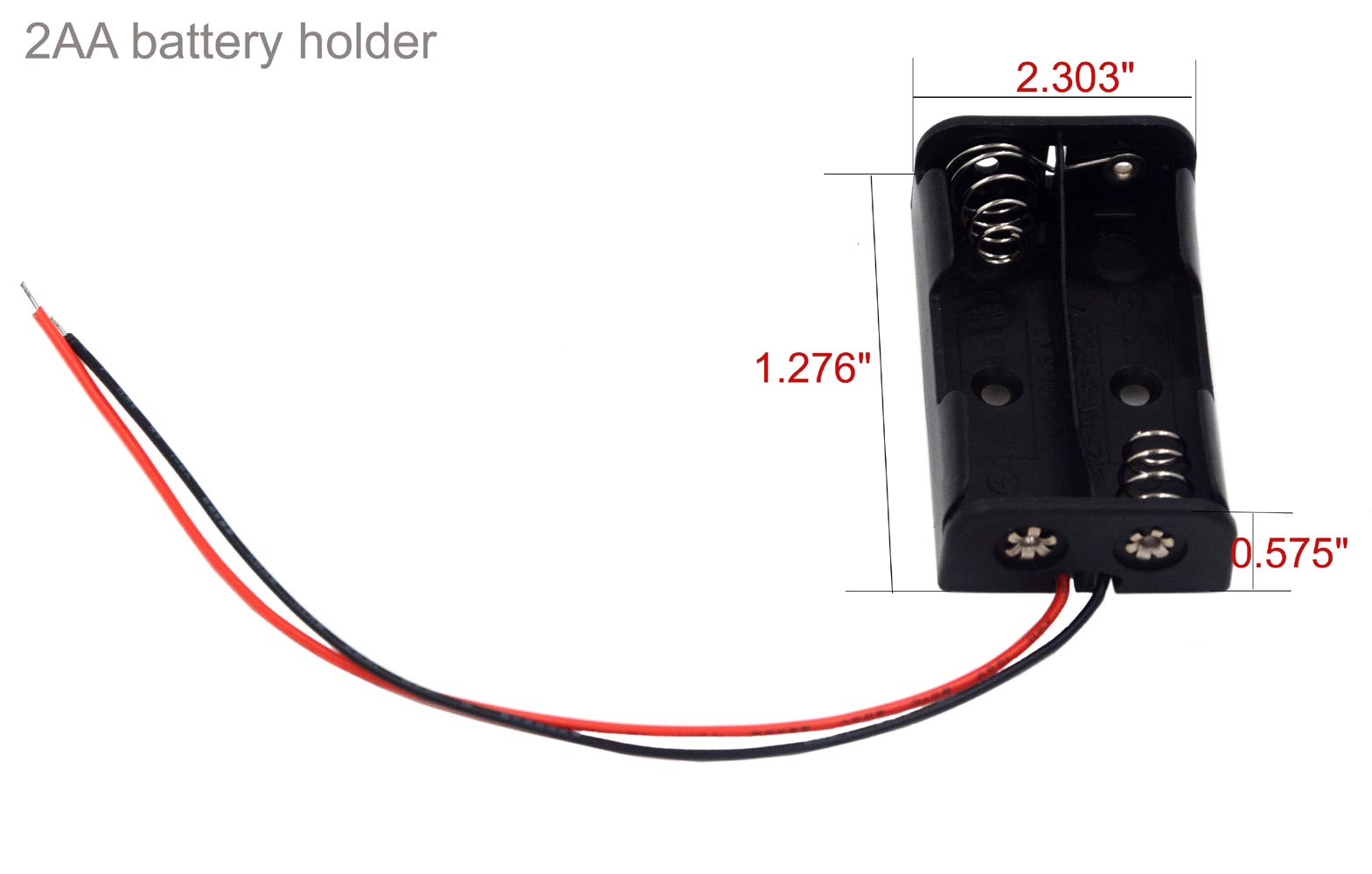 LAMPVPATH (Pack of 8) AA Battery Holder Bundle 2Pcs Single AA Battery Holder, 2Pcs 2X 1.5V AA Battery Holder with Leads, 2Pcs 3X 1.5V 3 AA Battery Holder with Wire, 2Pcs 4X 1.5V 6 Volt Battery Holder