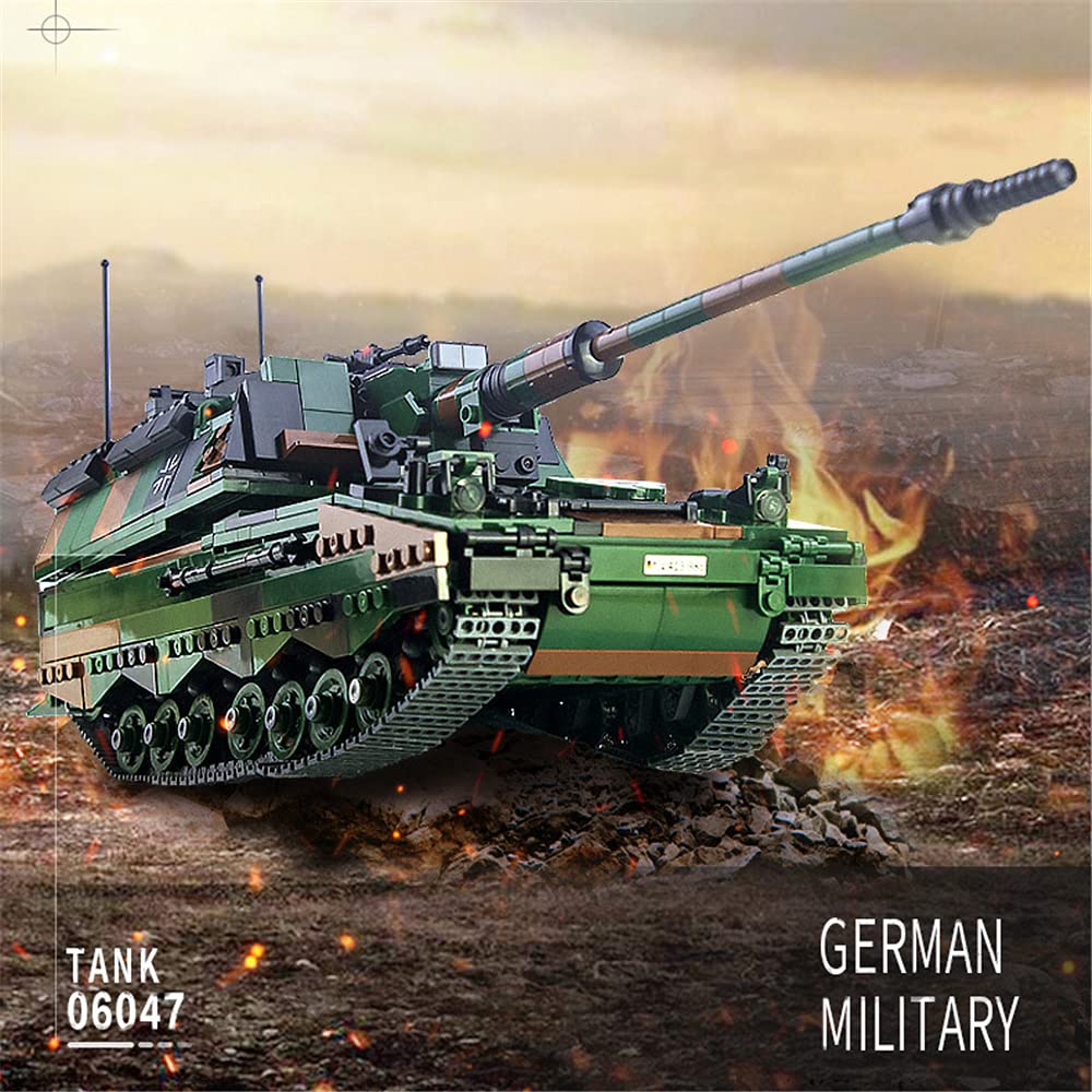 MEOA Germany Military Building Sets 1345pcs Panzerhaubitze 2000 Self-Propelled Cannon Building Blocks Bricks Stem Toys for Boys