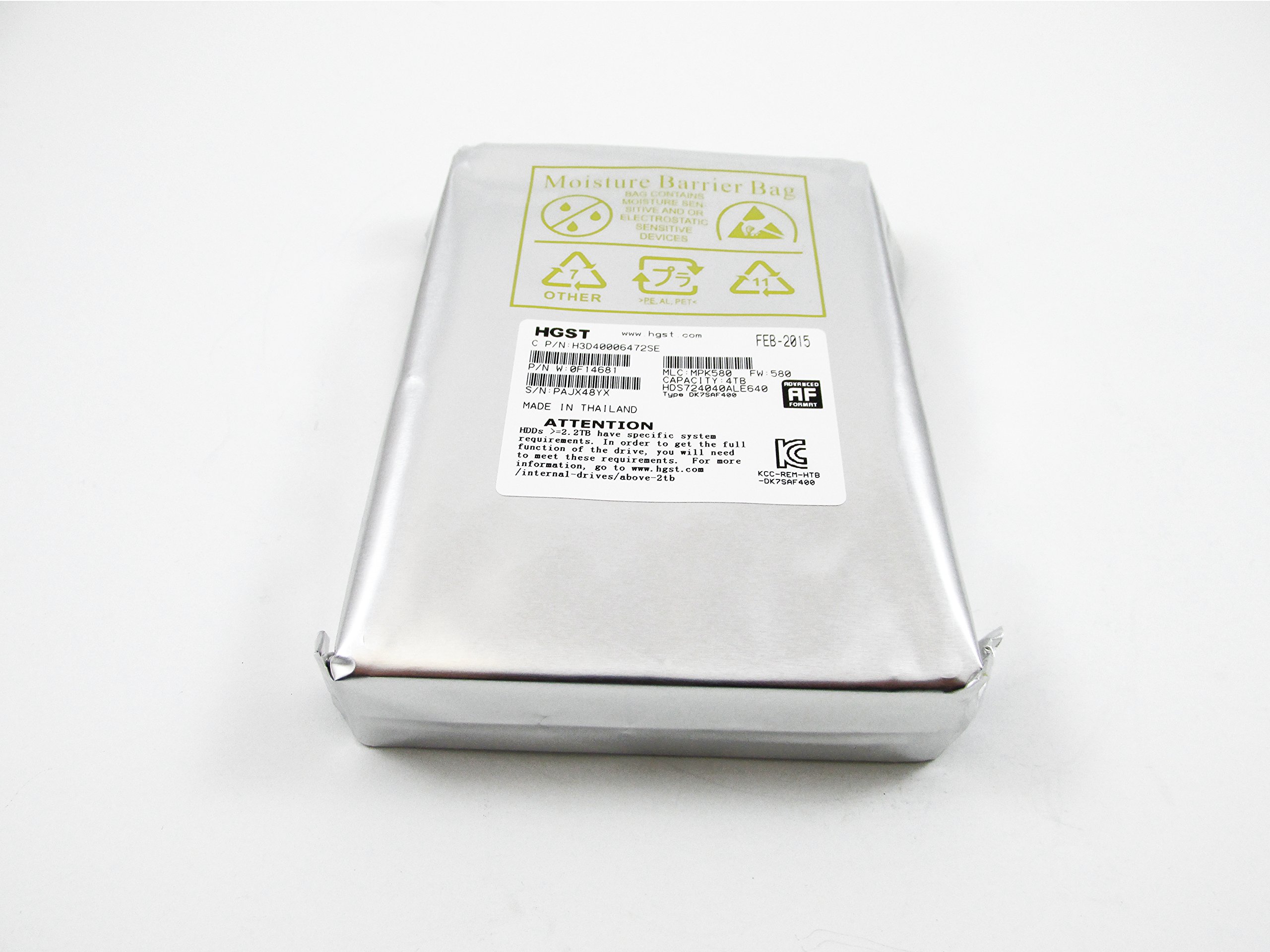 HGST Deskstar HDS724040ALE640 0F14681 7K4000 4TB 7.2K RPM 64MB SATA Internal HDD