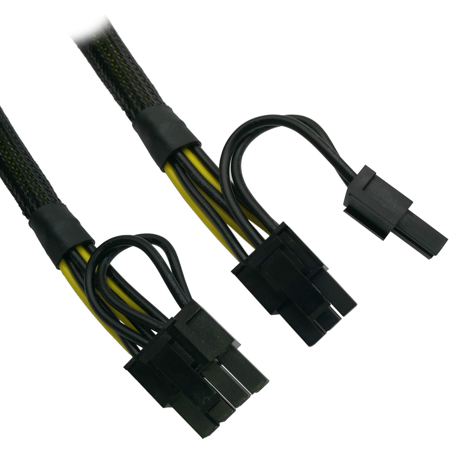 COMeap PCIe Cable for Antec PSUs, CPU 8 Pin Male to Dual PCIe 8 Pin (6+2) Male GPU Power Adapter Sleeved 25-inch(63cm)