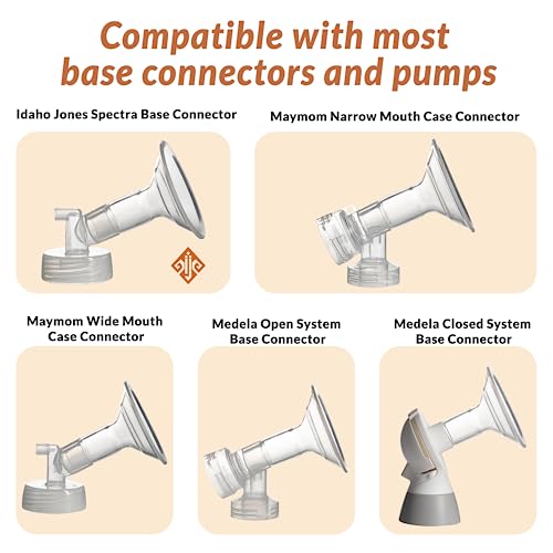 Cushy Silicone Flanges, Idaho Jones - Pack of 2, 21mm - Compatible with Spectra - Lightweight and Comfortable - Gentle Pumping - Pump in Style Flanges