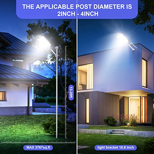 Anzid 800W Solar Street Light,800LED 500000LM Super Bright Flood Lights Outdoor Motion Sensor Waterproof,Solar Lights for Outside Backyard Pathway Garage Parking Lot