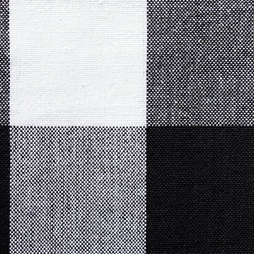 DII Buffalo Check Collection, Classic Farmhouse Tablecloth, Tablecloth, 70" Round, Black & White