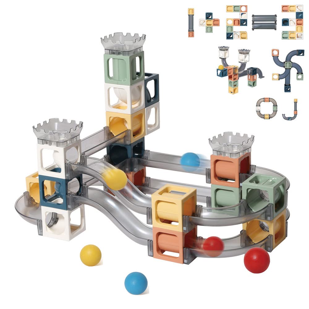 Magnetic Building Blocks Maze Marble Run Brain Game and STEM Toy for Boys and Girls