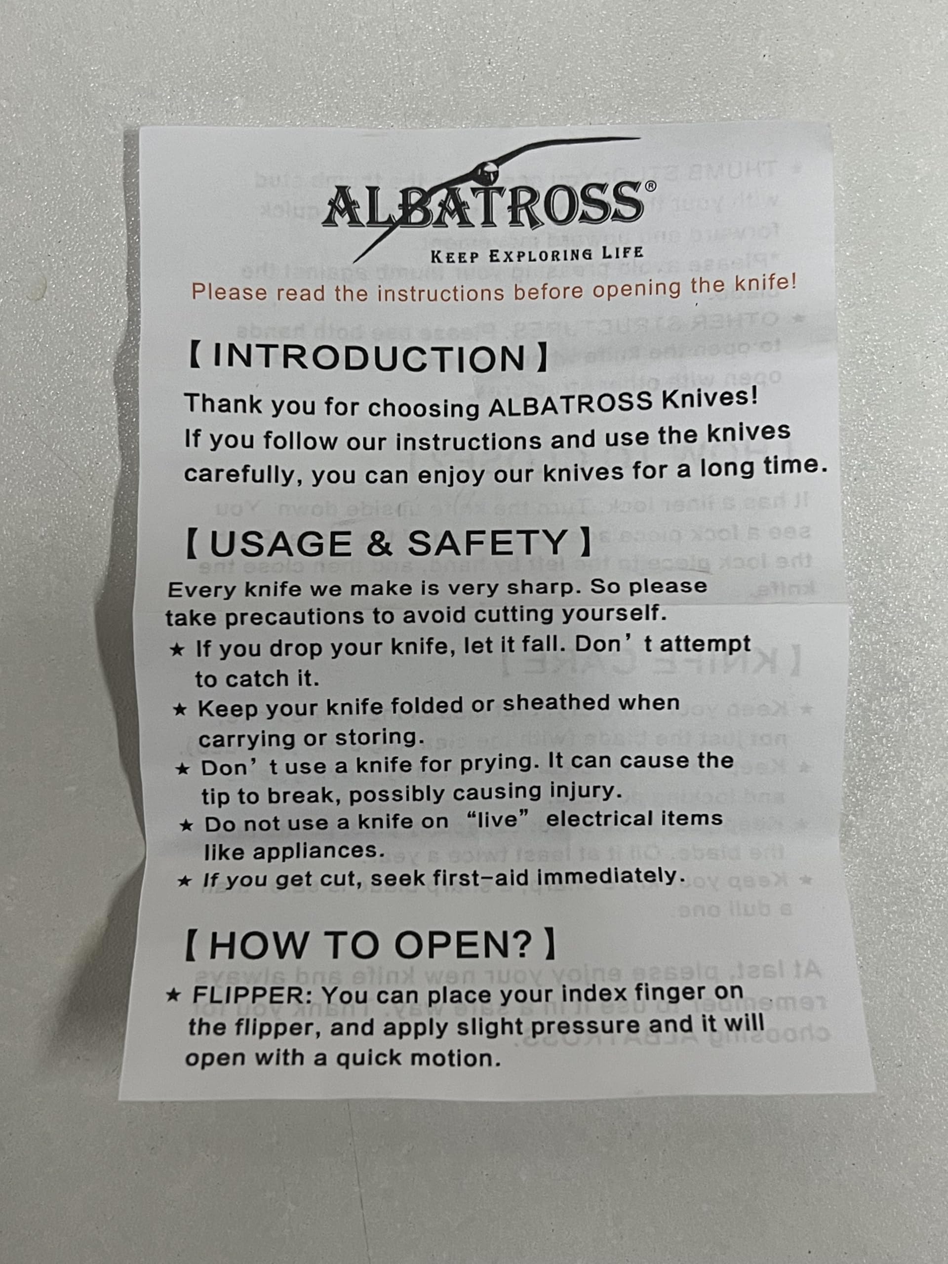 ALBATROSS Classic Multifunction Pocket Folding Knife with Bottle Opener、Glass Hammer and Rope Cutter, Satin Coated Blade and Aluminum Handle,AS-23265 (Black)