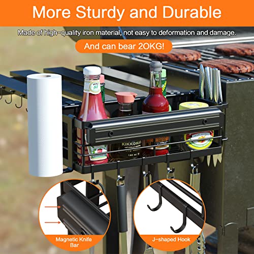 LIVOD Griddle Caddy for Blackstone Griddle Accessories, Blackstone Griddle Caddy Grill Accessories Storage Box for Blackstone 28β-36β Griddle, BBQ Accessories with a Magnetic Tool Holder Set