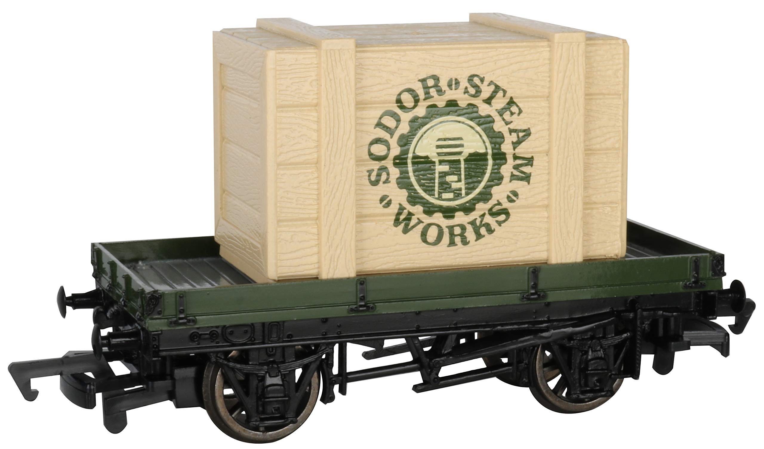 Bachmann Trains - Thomas & Friends™ 1 Plank Wagon with SODOR STEAM Works Crate - HO Scale