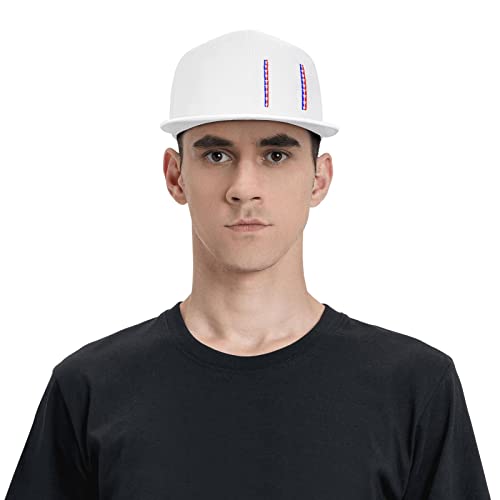 Fuck Kamala Harris and F Joe Biden Baseball Cap Flat Bill Hip Hop Style Classic Snapback Hat White