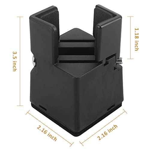 BTSD-home Bed Risers 2 Inch Heavy Duty Furniture Risers with Screw Clamp for Table Couch Chair 4 Pack Black