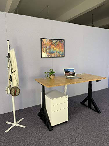 VWINDESK 60Inch Natural Bamboo Desk Table Top Only, Matching with Electric Adjustable Standing Desk Frame, Durable, Sustainable with 80mm Grommet Holes(30" x 60" x 1") Round Angle