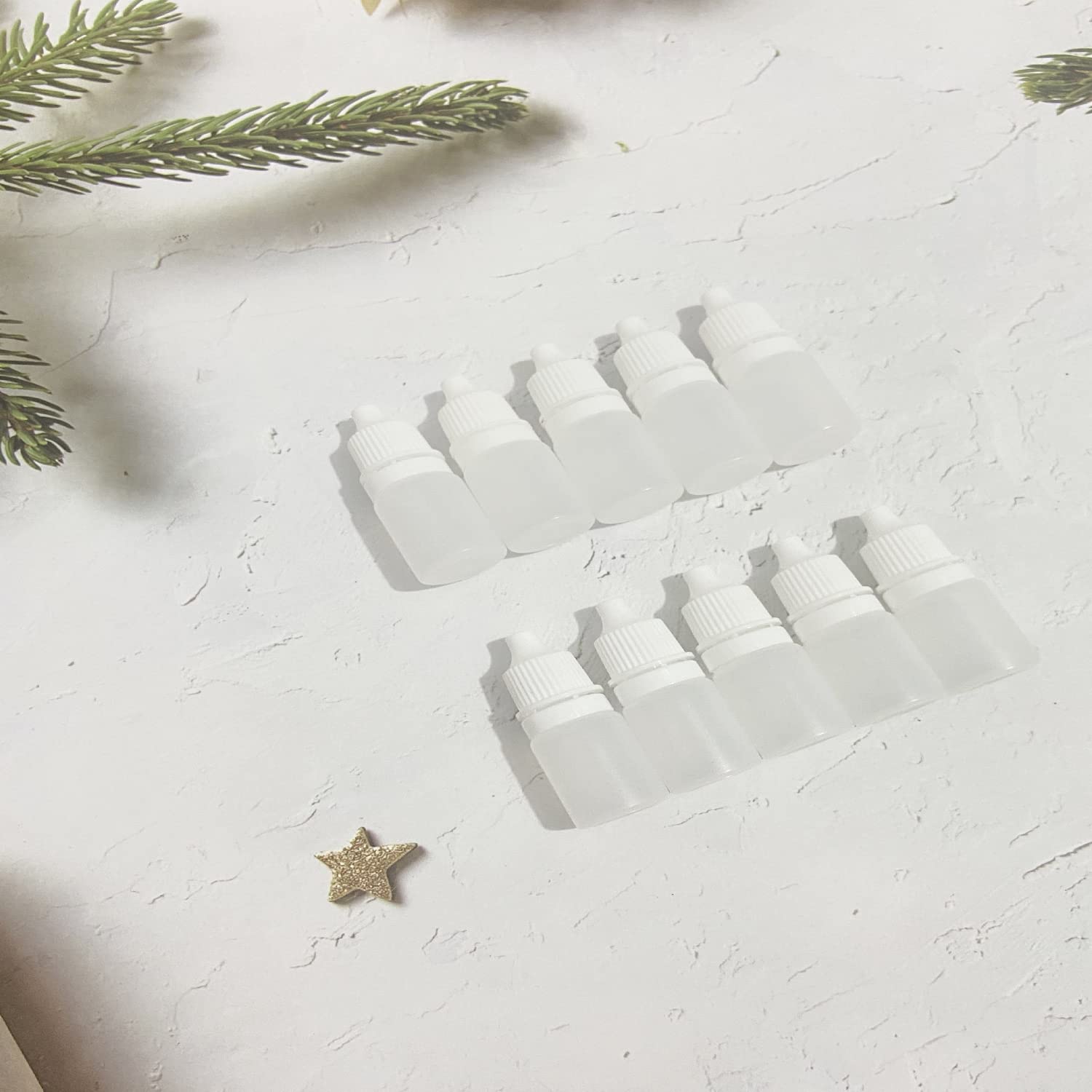Muluo 30 Pcs 2ml Empty Plastic Squeezable Eye Dropper Bottle, White, 1.8in Diameter, 4.2in Length, Polyethylene Plastic