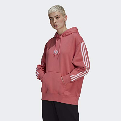 adidas 3-D Trefoil Oversized Hoodie Hazy Rose XS