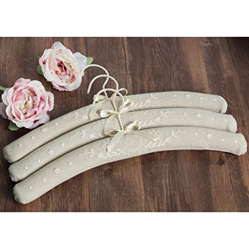 Colcolo Flower Padded Hanger Shirt Blouse Shoulder Shaper Hook Hanger - White, as described