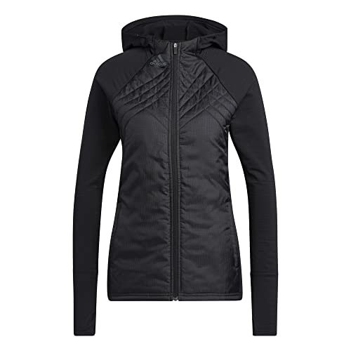 adidas Women's Standard Sport Performance Recycled Polyester Quilted Full Zip Jacket, Black, X-Small