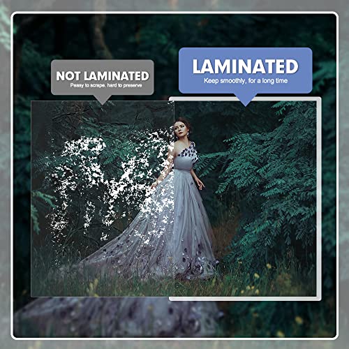 Laminating Sheets, PANDRI 100 Pack Thermal Laminating Pouches Holds 11 x 17 Inch, 3 Mil Plastic Laminator Paper 11.5 x 17.5 Inch, Clear Round Corner