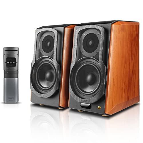 Edifier S1000W Wi-Fi Audiophile Active Bookshelf 2.0 Speakers, 120W RMS Wireless HiFi Bluetooth Sound System Works with Alexa, Optical/RCA x 2 Coaxial, Supports AirPlay 2, Spotify Tidal Connect WiFi