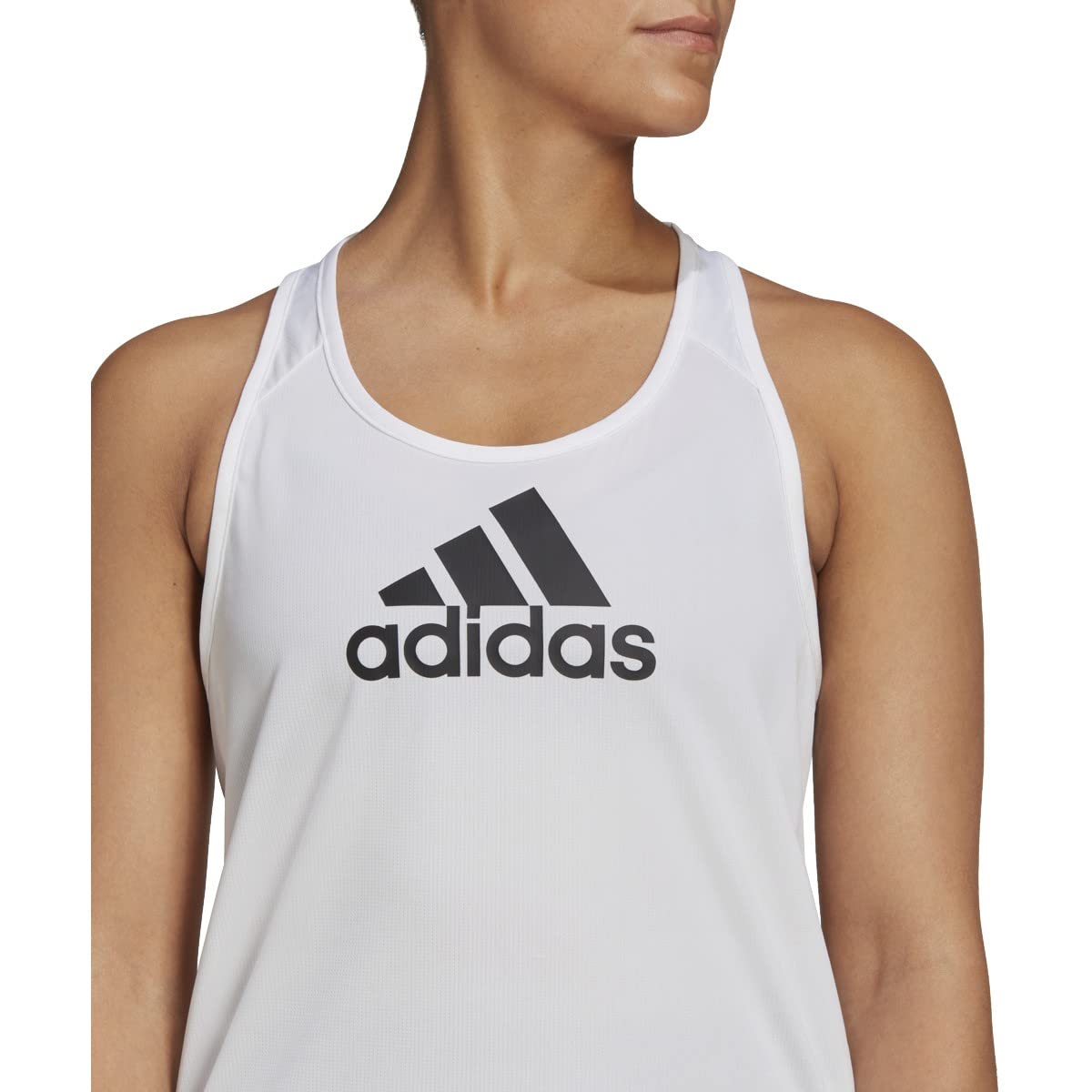 adidas AEROREADY Designed 2 Move Logo Sport Tank Top Crew Blue/White MD