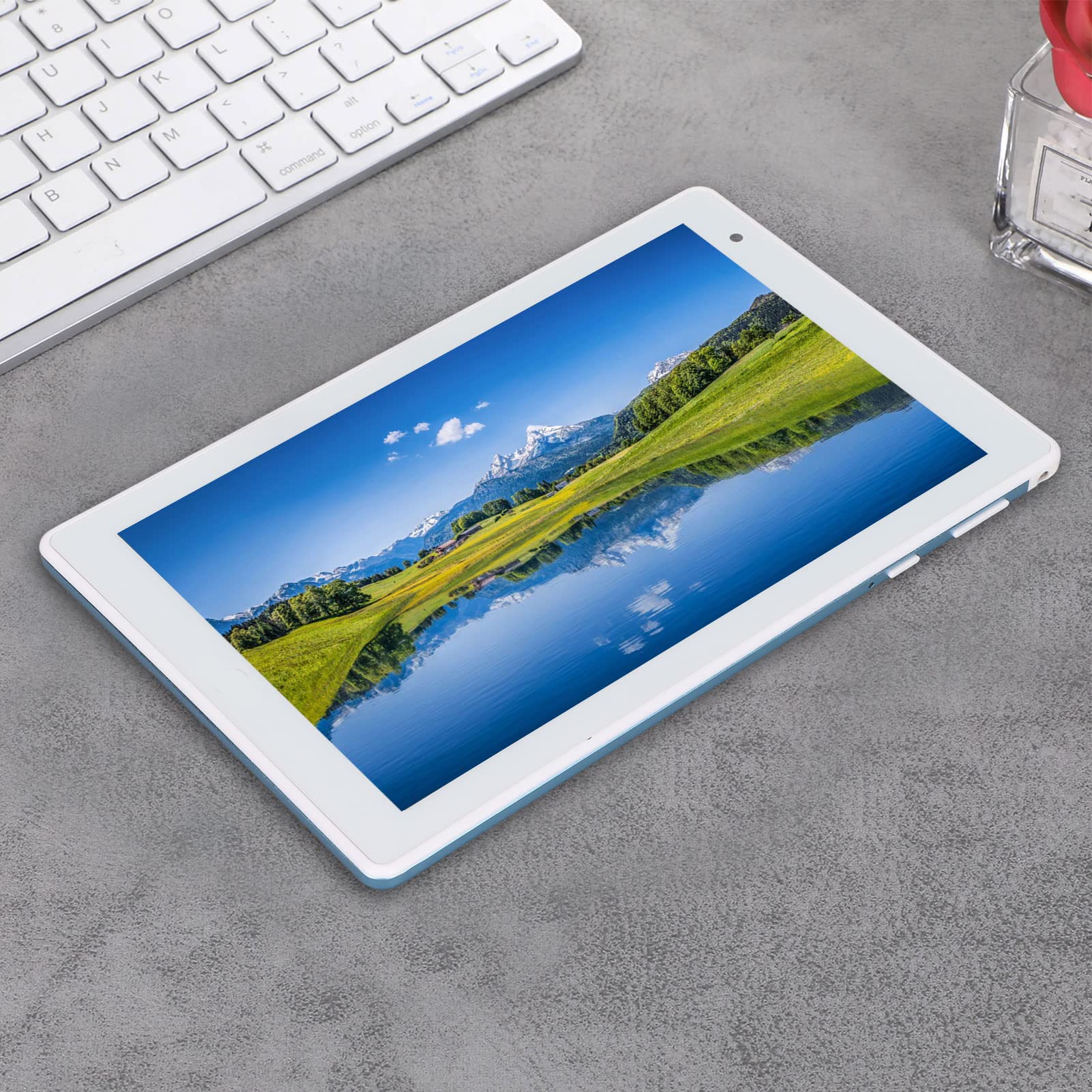 8 Inch Tablet Dual SIM Dual Standby, 4GB RAM 64GB ROM, 1920x1080 HD Display, Dual Camera, 8000mAh Battery, 6.0 Tablet for Kids (Blue)