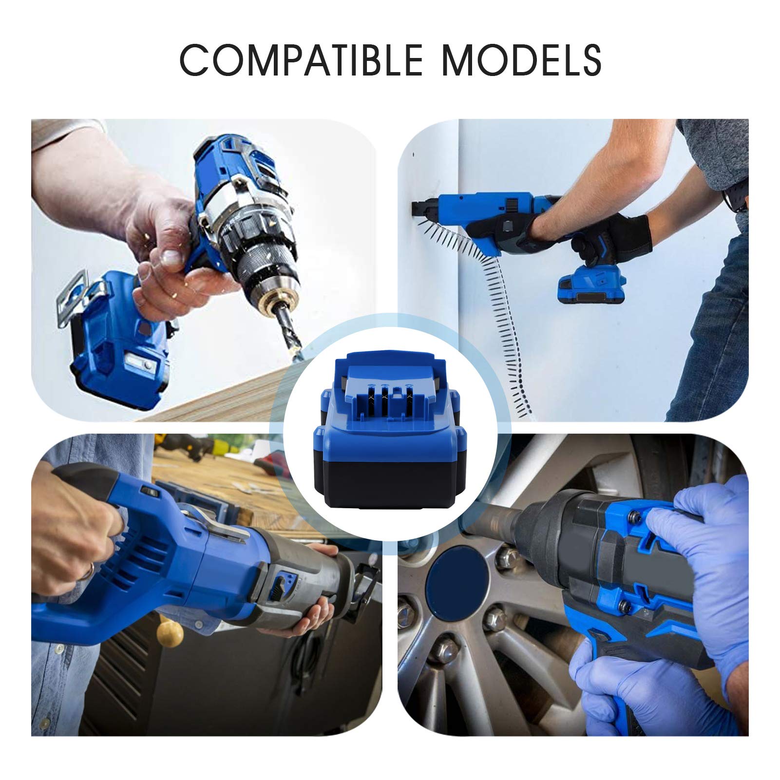 TenHutt 【Upgrade】 6.0Ah Replace Battery for Kobalt 24V Battery MAX KB624-03 KB524-03 KB424-03 KB224-03 KB124-03 0673802 Cordless Tools Lithium Ion Battery[Can't FIT Snow Joe &Sun Joe &Chain Saw]