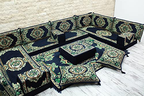 Arabic U Shaped Floor Seating Sofa, Arabic Living Room Furniture, Arabic Majlis Sofa (With PREMIUM FOAM)
