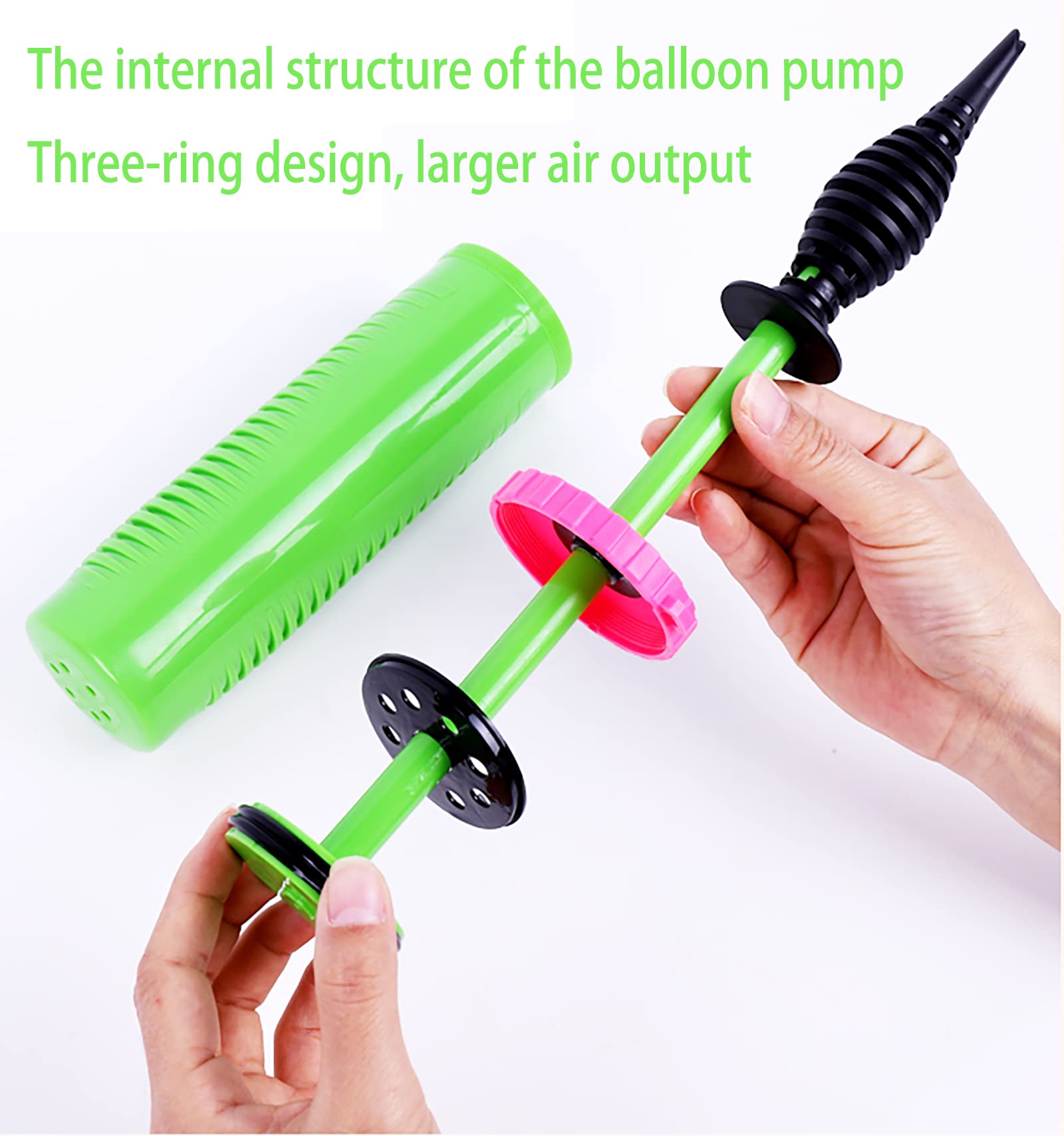 ouyili Balloon Pump Handheld Two-Way Dual Action - Hand Blower Air Pumper for Balloons - Ballon Inflator Pumping - Manual Baloon Inflators Machine (Green 1 Piece)