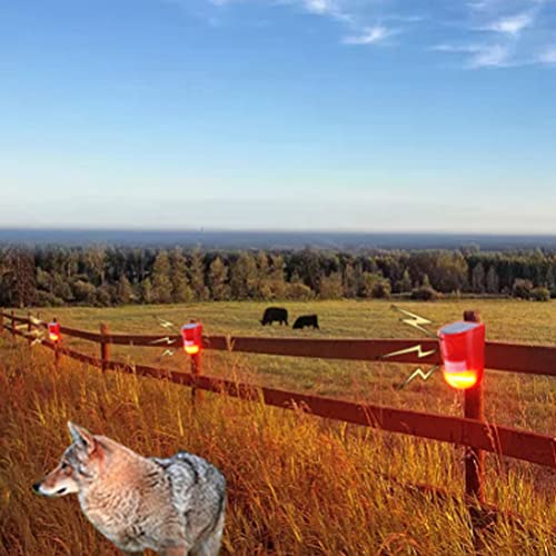 Aolyty Solar Motion Sensor Detector Alarm Lights LED Warning Strobe Flashing Light with 110dB Sound IP65 Waterproof 4 Work Modes Solar Security Siren Light for Home Warehouse Farm Yard (Red)