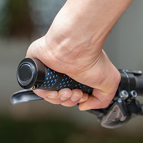 AECBUY MTB Bike Handlebar Grips PP Wrapped Anti-Slip Comfortable Aluminum Alloy Ring Lock Bicycle Grips Cycling Accessories,Black