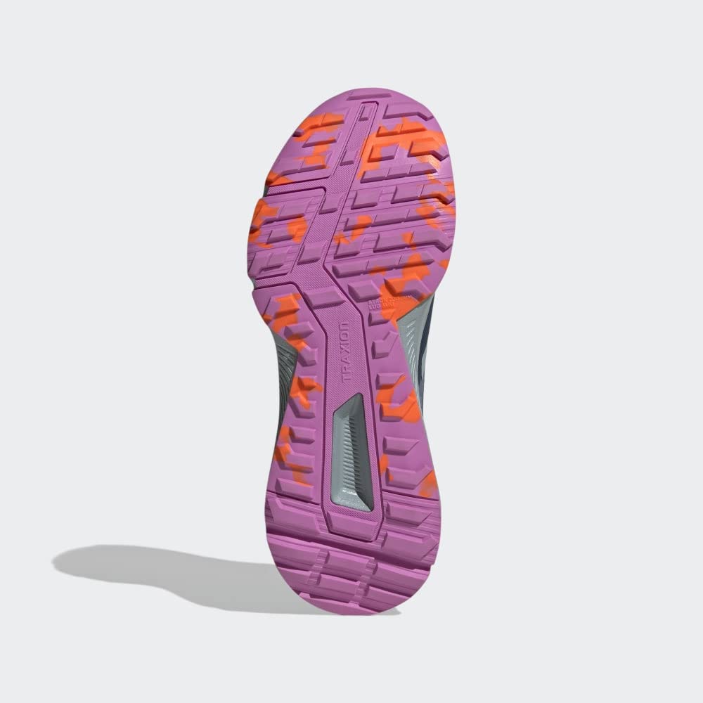 adidas Women's Terrex Soulstride Trail Running Shoe, Wonder Steel/Magic Grey Metallic/Pulse Lilac, 7.5