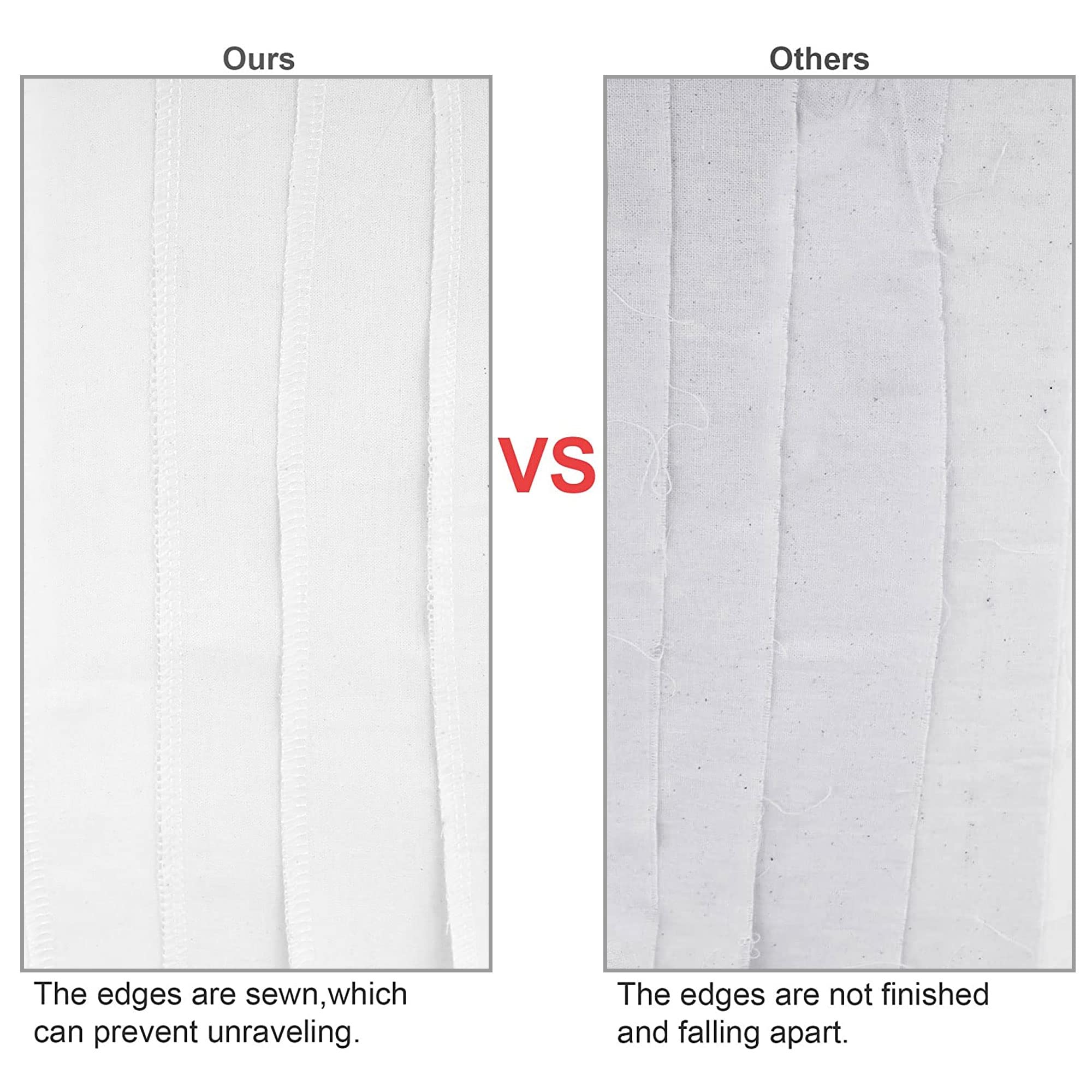 Muslin Fabric Cotton Cloth 59 Inch Wide by Yard (2 Yards,White Thin)