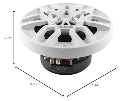 DS18 MP4/WH White Marine Speaker - 4", 2-Way, 150W Max, 100% UV Stable, IPX5 Marine, 4 Ohms - for All Elements, UTV, ATV & Jeeps (2 Speakers)