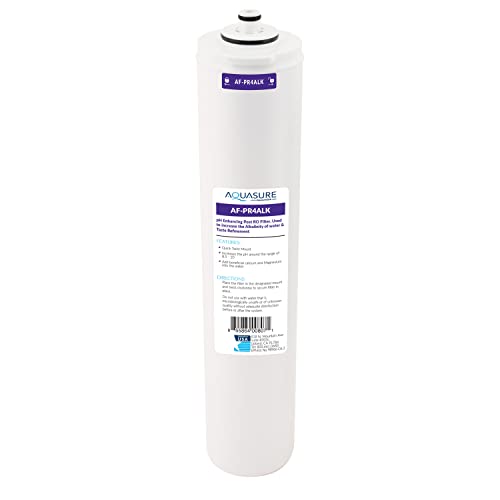 Aquasure Premier Stage 4 Alkaline Remineralizing Filter Quick Twist Replacement Cartridge AF-PR4ALK for AS-PR75/AS-PR100 4-Stage Reverse Osmosis Water Filter System | Restore Minerals, pH+ Balance