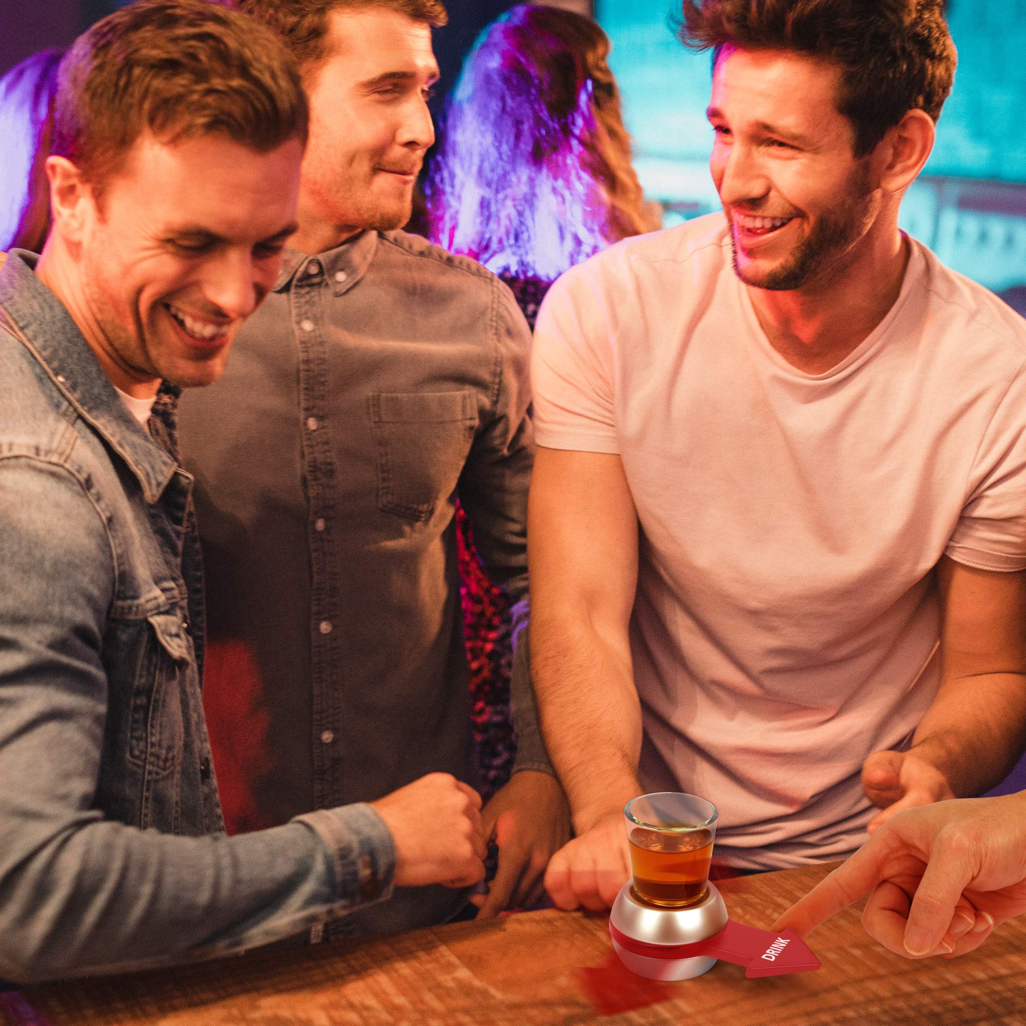 Barbuzzo Spin The Shot Includes 2 oz Shot Glass Fun Party Game for Adults for Celebrations Gatherings Birthdays Bachelor or Bachelorette Parties and More
