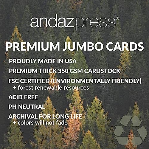 Andaz Press Funny Jumbo Thank You Card With Envelope 8.5 x 11 inch, Funny Greeting Card, Trump Great Person, 1-Pack, Huge Large Group Greeting Card, Includes Envelope