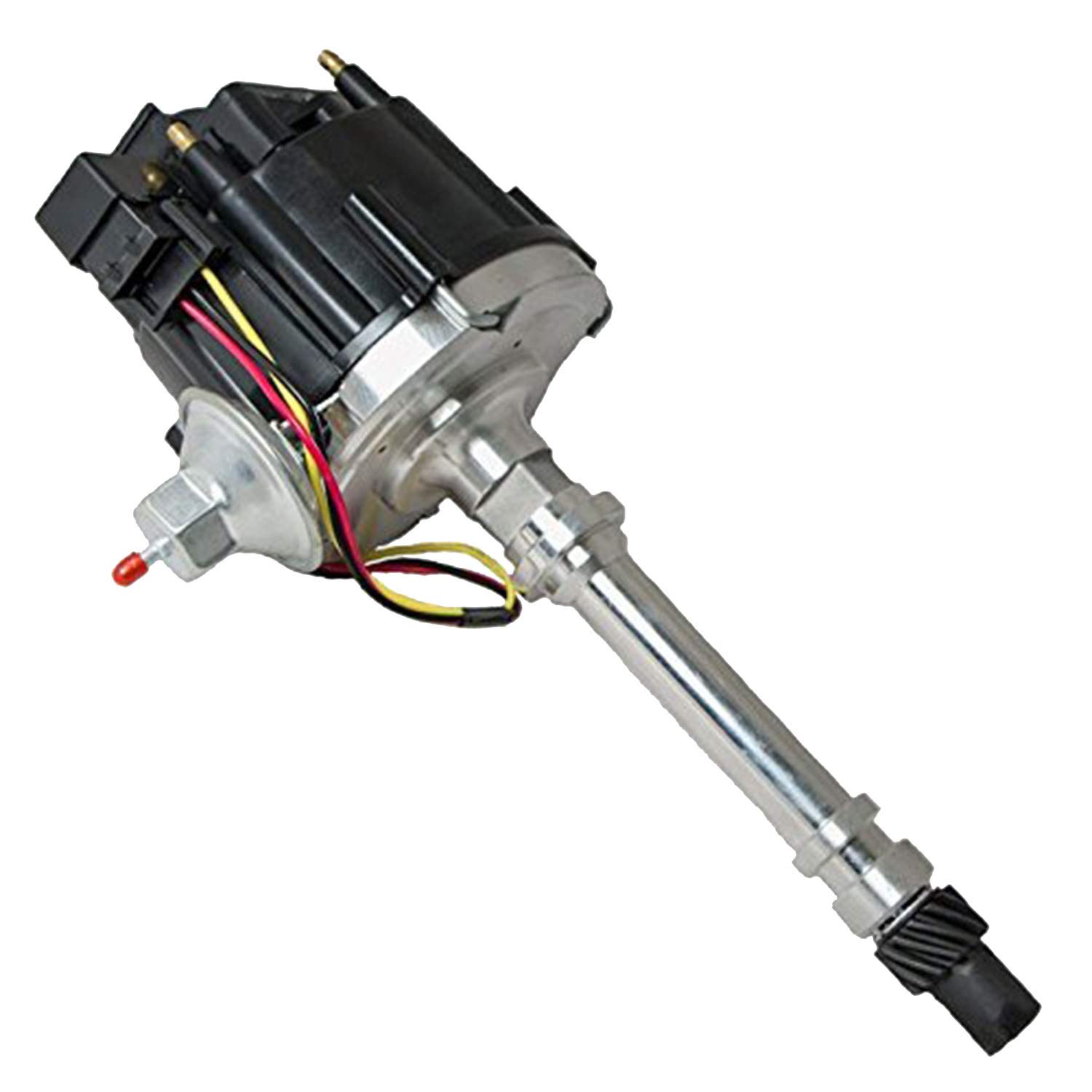 A-Team Performance - Complete HEI Distributor 65K Coil 7500 RPM - Compatible With Chevrolet Chevy GM GMC 4.3L 262 V6 EFI to CARB SWAP 90° V-6 One Wire Installation Red Cap