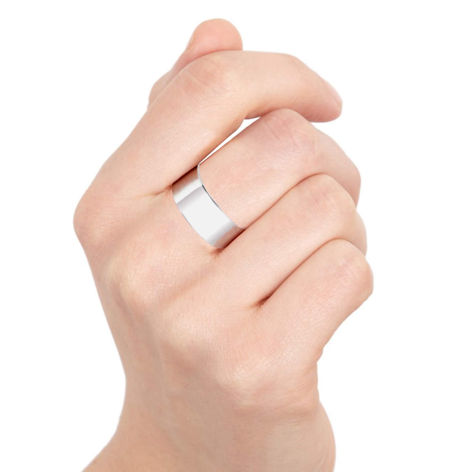 AeraVida Plain Cigar Band 10mm Width .925 Silver Ring | Casual Fashion Style Comfort Fit Silver Rings for Unisex | Statement Fashion, Promise Ring, Couple Unisex Ring | Size 6