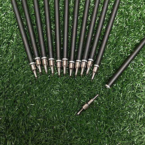6/12pcs Archery Carbon Arrows 30" Bow Target Hunting Arrow 4 Turkey Feather (Green,12pcs)
