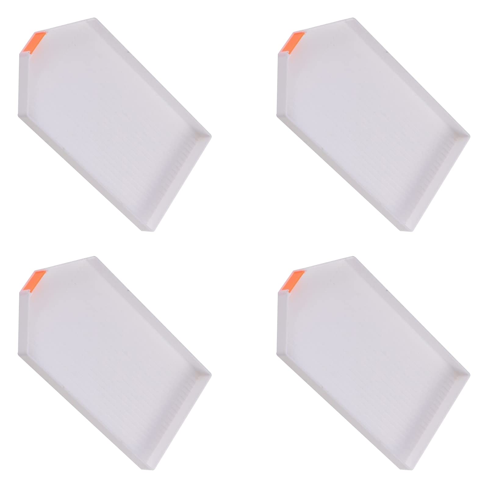 yeenelwboo Plastic Bead Sorting Tray, High-Capacity DIY Diamond Painting Storage Box,Diamond Painting Tool for Nail Art and Diamond Embroidery(6.30 * 3.54in)（4 Pcs）