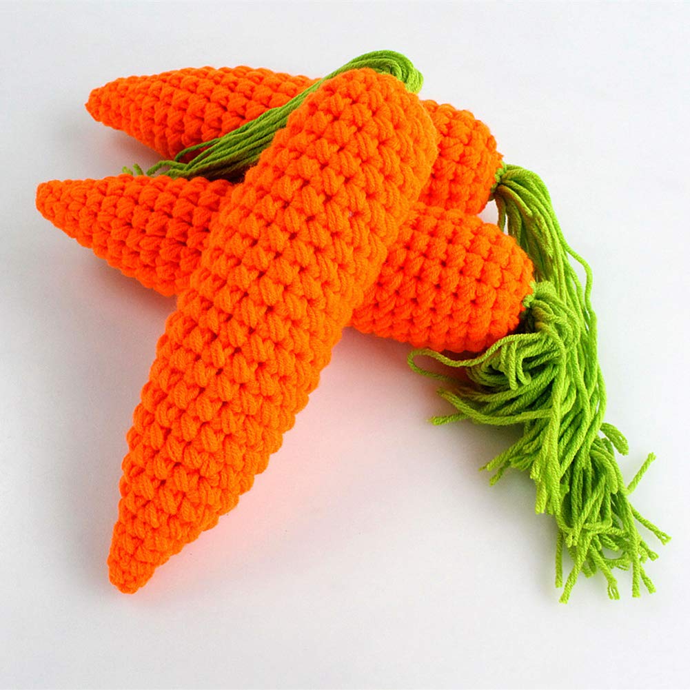 BARMI Realistic Vegetable Fruit Lemon Crochet Knit Toy Newborn Baby Photography Props,Perfect Child Intellectual Toy Gift Set Random Color Green Pear