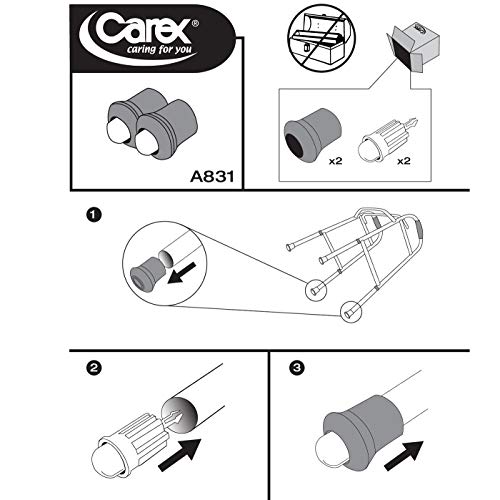 Carex Walker Auto Glides, Rolling Walker Glides for Back Legs of a Front Wheel Walker, Fits Most Walkers, Auto-Brakes for Added Safety and Stability