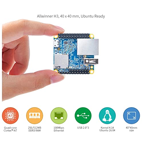 ATOZS for NanoPi NEO V1.4 Development Board+Heat Sink+-USB Cable Allwinger H3 Core 256MB RAM Openwrt/Module