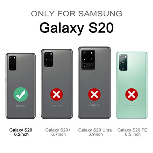 WeLoveCase Galaxy S20 Case, S20 5G Cover 3 in 1 Full Body Heavy Duty Protection Hybrid Shockproof TPU Bumper Three Layer Protective Case for Samsung Galaxy S20 5G 6.2 Dark Purple