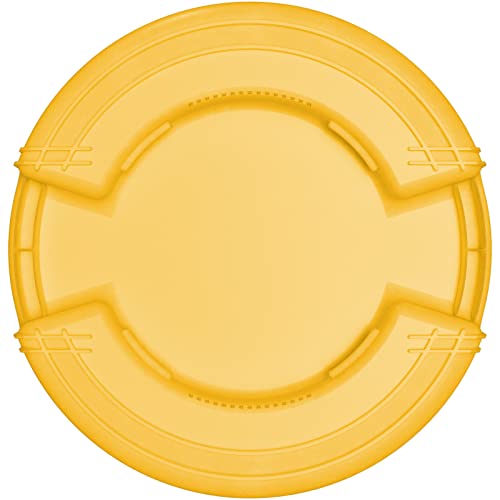 Carlisle FoodService Products Bronco Yellow 32 Gallon Round Waste Bin Trash Container - 84103204 - Pack of 4
