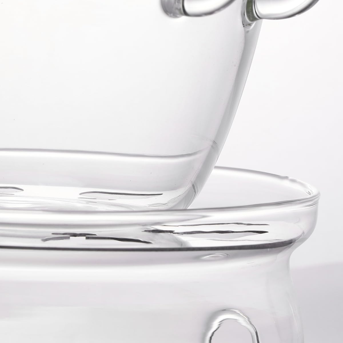 jojofuny 1 Set Double Boiler Pot Set for Melting Chocolate Clear Glass Chocolate Melting Pot - Melting Heat Proof Bowl for Cheese Butter Candy Candle