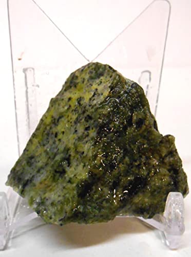 Rockhound's First Choice Rock Tumbler Gem Refill Kit - Natural Nephrite Jade Rough from Peru, Gemmy Green, 4 oz